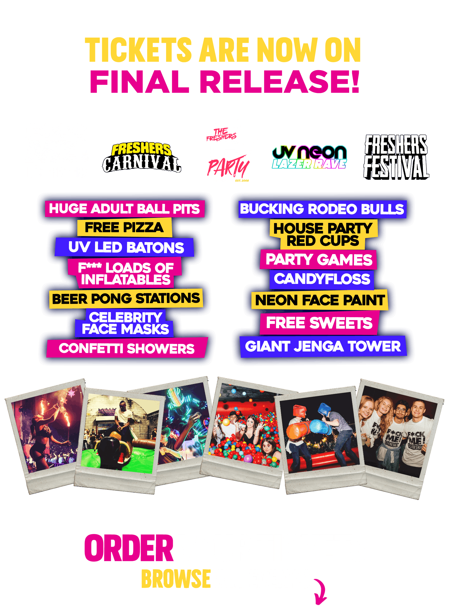 Cardiff Freshers 2022 | Order your Wristbands & Tickets